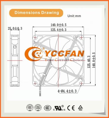 140mm 14025 dc brushless pc power supply axial flow cooling fans 12v