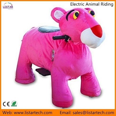 China Four Wheel Bikes Coin Operated Electric Ride on Animals Walking Animal Rides-Pink Panther supplier