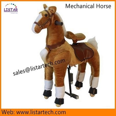 China Walking Horse Soft Plush, Action Pony Ride on Horse New Favorite Kid Toy with White Mane supplier