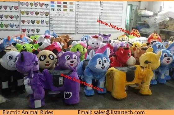 China Coin Operated Walking Animal Coin Operated Plush Motorcycle Electric Motorized Toy supplier