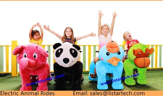 China Electric Battery Operated Motorized Plush Riding Animals Cycling for Children and Adults supplier