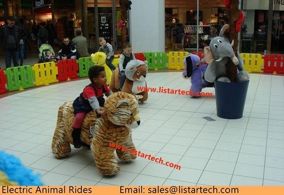 China CE Certification Safe Design Animal Rides Plush Motorized Animals for Kids Mall Rides supplier
