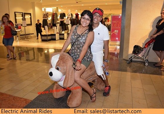China Adults Battery Animal Ride Plush Motorized Animals Happy Rider Toys Electric in Mall supplier