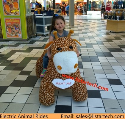 China battery operated toys animated plush animals happy rides on animal supplier