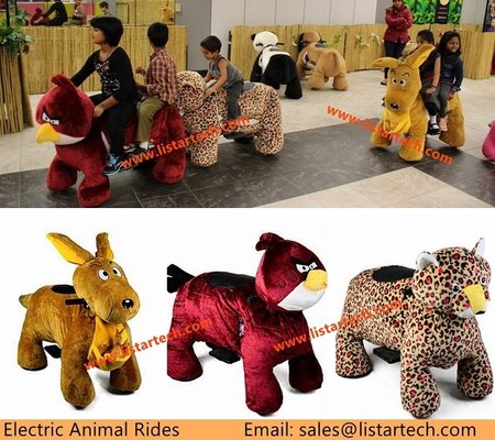 China Animal Rides Electric Stuffed Animal Children Ride on Pedal Car Rent for Shopping Mall supplier