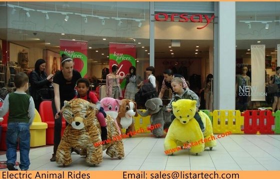 China Best Mall Indoor Electric Plush Walking Animal Rides, Coin OP Kiddie Rides Amusement Park supplier