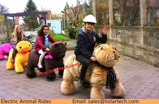 China stuffed animals to paint coin operated walking animal toy cars for Outdoor Amusement Rides supplier