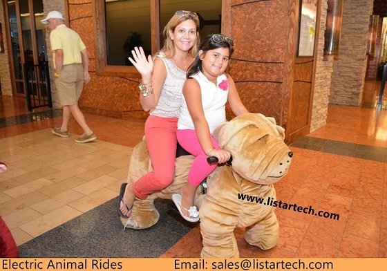 China motorized animals plush walking animals Coin Operated Animal Rides for Mall supplier