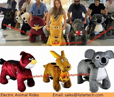 China Adult Electric Battery Operated Motorized Plush Riding Animals in Mall, Hot Sales! supplier