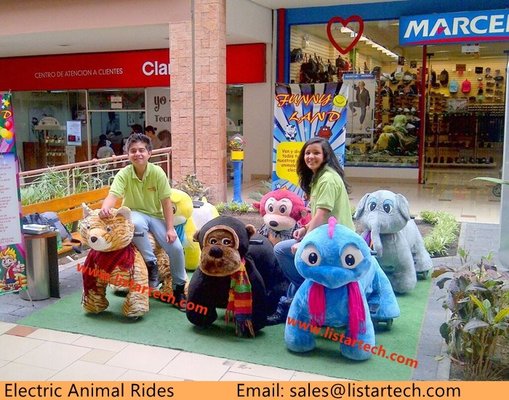 China electric animal battery toy stuffed animals plush wheeel stuffed animals / ride on supplier