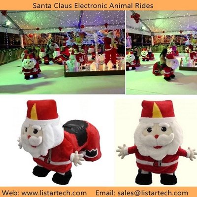 Santa Claus Electronic Walking Animal Rides Games Machine for Christmas Amusement Park supplier