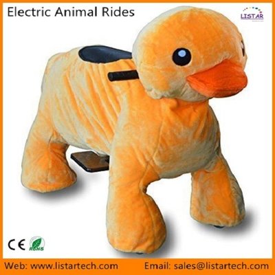 Motorized Zoo Animal Amusement Rides for sale, Stuffed Animal Ride-Yellow Duck supplier