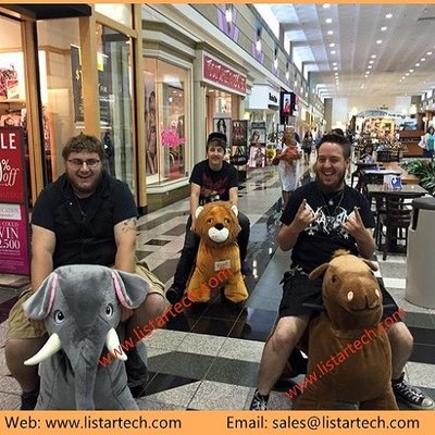 Stuffed Animal Ride Happy Rider Toys on Wheel Ride on Plush Animal Toy in Shopping Center supplier