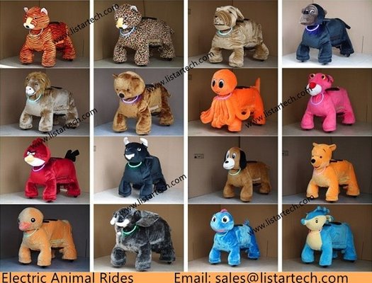 Hot Products Battery Plush Animal Rides Stuffed Animals With Wheels 4 Wheels Animal Bike supplier