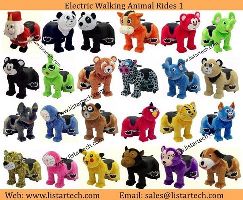 Battery Animal Ride Bike Plush Animal Electric Scooter Cover Stuffed Furry supplier