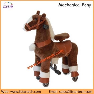 Plush Mechanical Horse Mechanical Ride on Pony Mechanical Rocking Horse with Human Power supplier