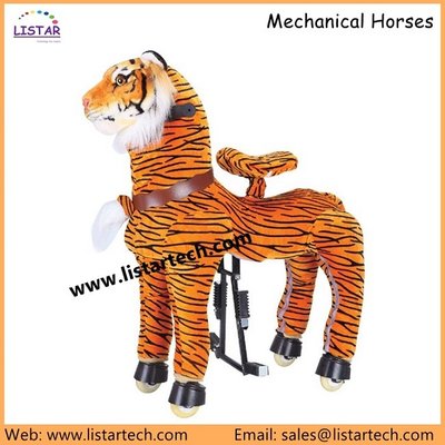 Popular Amusement Park Rides of Big Plush Ride on Toy Horse on Wheels supplier