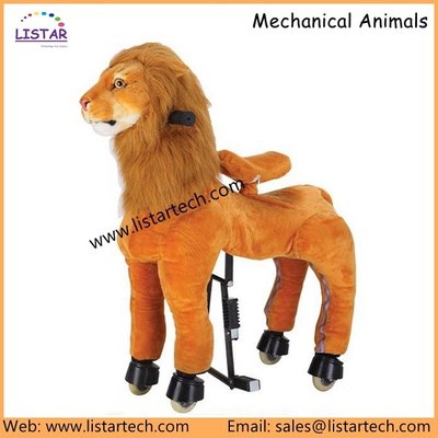 Happy Ride on Plush Horse Toys! Cool Animal Rides Lion Ride on Pony, Kids Ride on Horse supplier