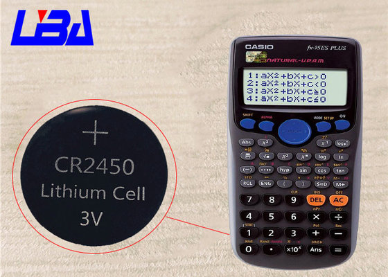 Haga calendarios dren 600mAh del poder verde de la batería de ión de litio de las calculadoras Mno2 el alto