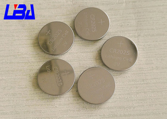 Color plata 20MM*2.5M M de la batería 160mAh de la densidad de alta energía CR2025 3V