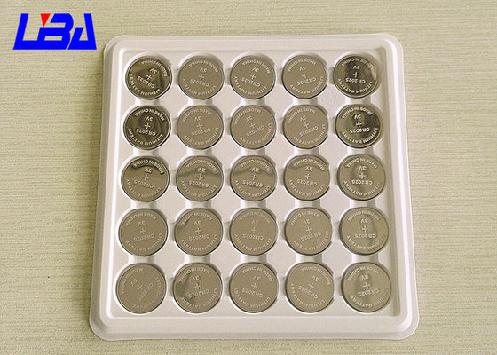 Batería de la célula de la moneda de Li-MnO2 CR2025, color plata recargable de la batería de litio 3v