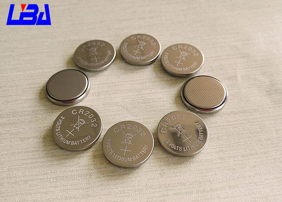 Batería del metal del litio del botón de la pila LiMnO2, batería de ión de litio Cr2032 recargable