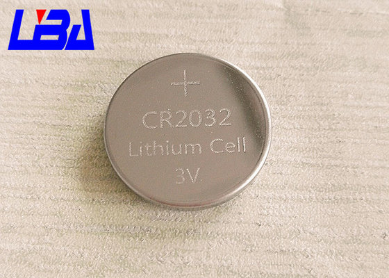 batería del manganeso del litio de la célula de la moneda 3V, Cr2032 batería de ión de litio 20 * 3.2m m