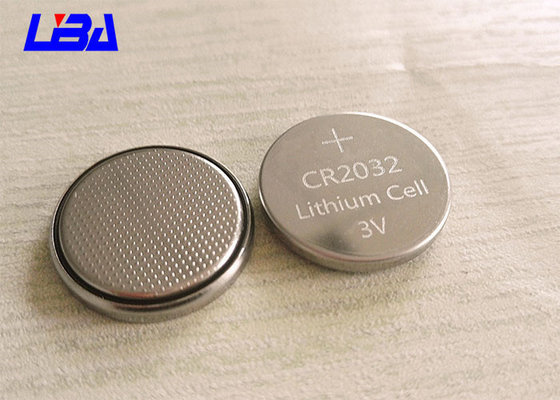 Batería recargable de la célula de la moneda 3 voltios, baterías de litio durables CR2032 240mAh