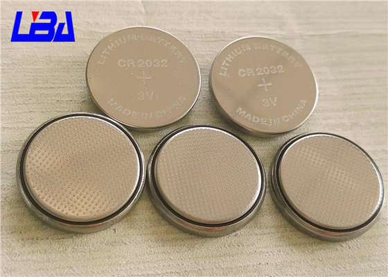 batería estándar de la célula de la moneda 240mAh, batería recargable de 3v Cr2032