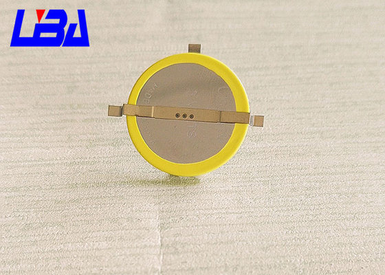Cr2032 recargable con las etiquetas de la soldadura, célula de la moneda de la batería de litio Cr2032