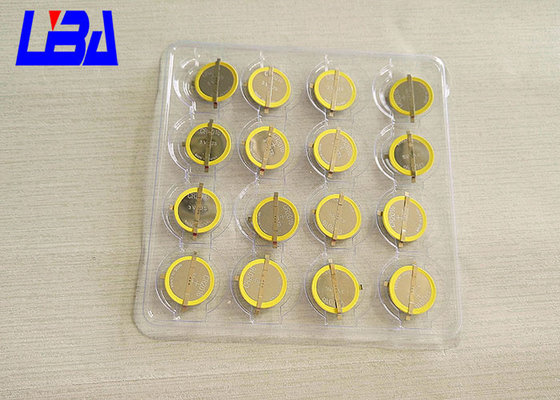 Cr2032 recargable con las etiquetas de la soldadura, célula de la moneda de la batería de litio Cr2032