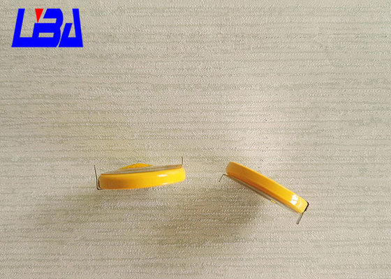 Cr2032 durable con el conector, baterías recargables con las etiquetas de la soldadura