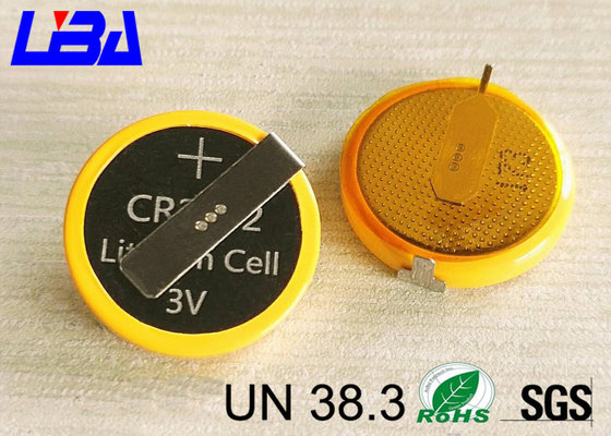 batería del dióxido del manganeso del litio 230mAh, batería de ión de litio Cr2032 con la soldadura