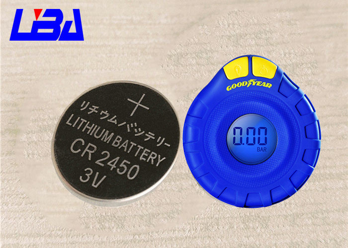 Baterías recargables del litio de CR2450 3V para el indicador del neumático, batería de 600mAh Cr2032 3v