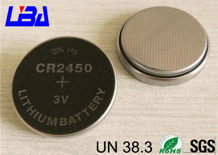 batería para el control remoto de la TV, batería del botón de la pila 6.4g de litio primaria de Li/MnO2 Cr2450