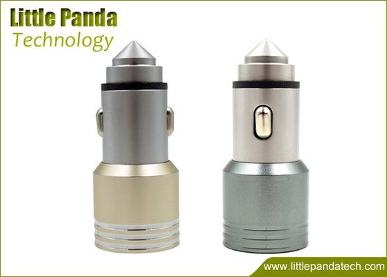 Newest Stainless Steel Micro USB Car Charger with 2 Ports Hammer Car Charger Universal USB Car Charger