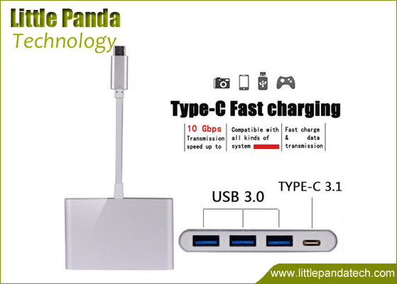 Promotional Type C Charging Hub USB 3.0 Hub and Lan /RJ45 Ethernet Port Adapter USB Hub