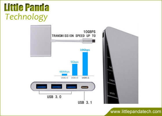 Promotional Type C Charging Hub USB 3.0 Hub and Lan /RJ45 Ethernet Port Adapter USB Hub