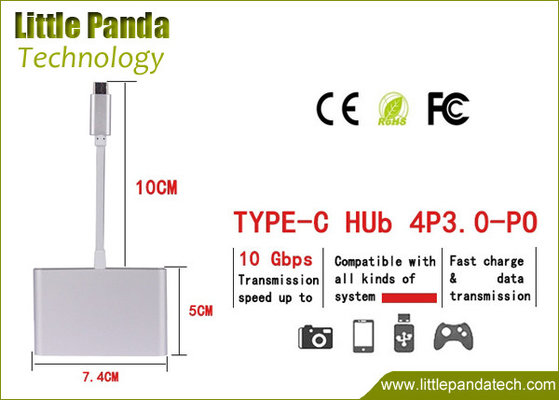 Promotional Type C Charging Hub USB 3.0 Hub and Lan /RJ45 Ethernet Port Adapter USB Hub