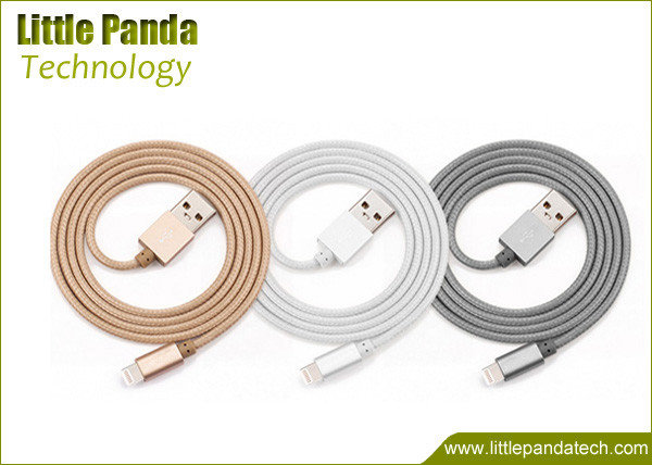 Good Quality Metal iPhone 5 USB Data Transfer Cable USB Charging Cable Nylon Braided