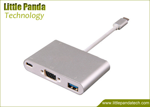 Latest Super Speed Best USB Hub USB 3.1 Type C to VGA Adapter Aluminum Hub USB