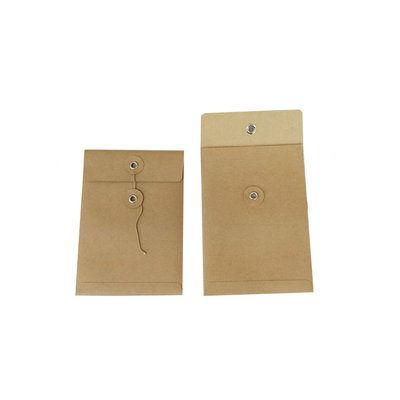 envelope with string tie,high quality kraft paper envelope with button and string tie