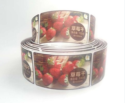 plastic self adhesive sticker roll packing product bar code lable printing,food product rounded labels with custom logo