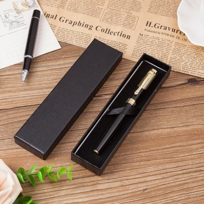 black paper pen pencil gift packaging box with clear window,factory custom gift box with pen inserts packaging box