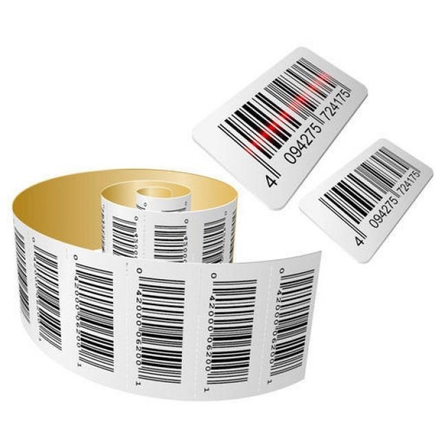 produce custom logo roll bardcode stickers and labels,fancy design bardcode sticker double layer label sticker