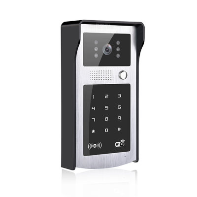 CK-106 @ Popular HD 7'' color screen unlock by password and swipe card with intercom system for 2 apartments wifi door b
