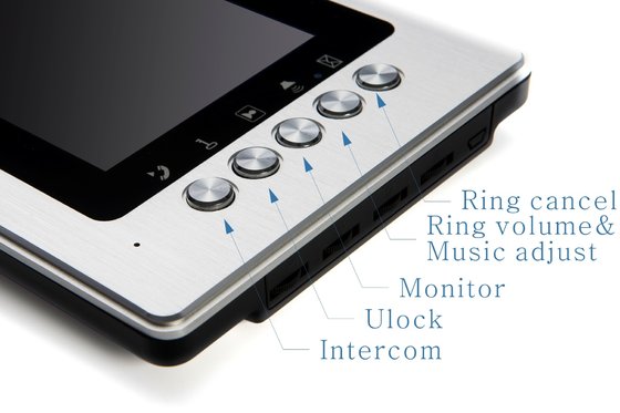 CK-102@ 7 Inch night vision screen color video door phone audio visual Intercom entry system