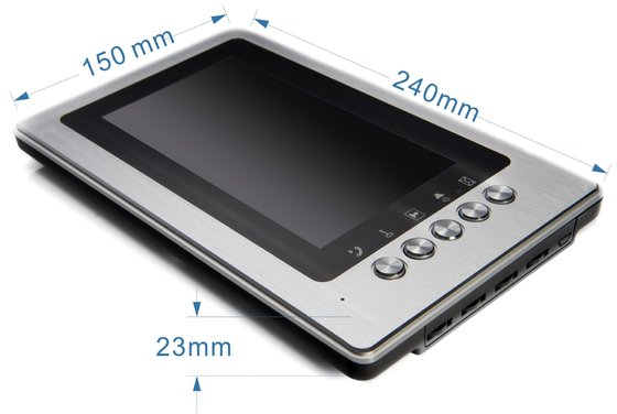 CK-102@ 7 Inch night vision screen color video door phone audio visual Intercom entry system