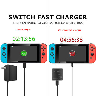Quick travel wall charger adapter  QC 3.1 for Nintendo Switch console and console dock