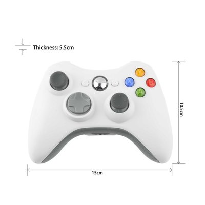 Wireless Gamepad Remote Controller Joystick for xbox 360 black and white